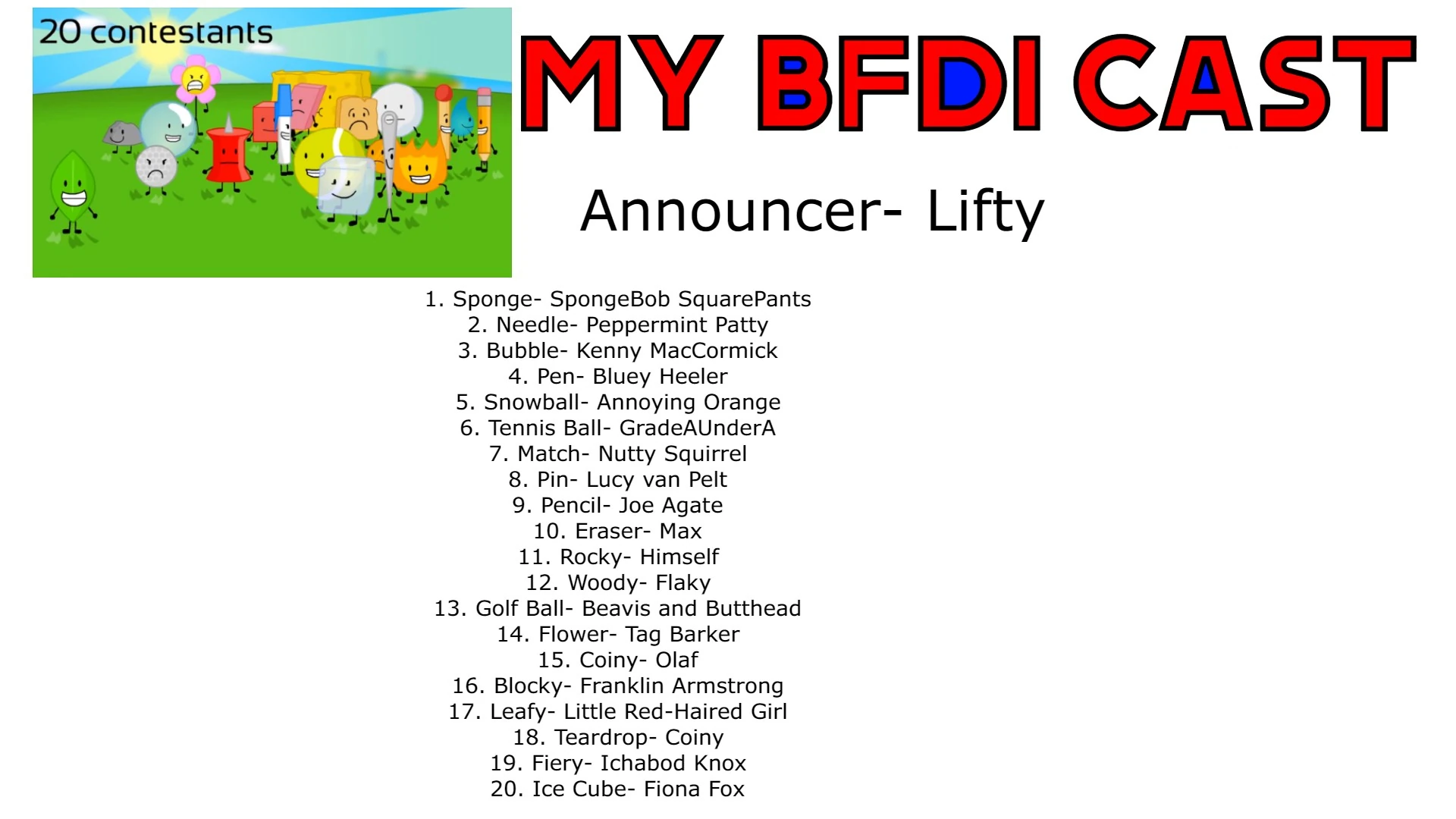 My Battle For Dream Island Cast | Fandom