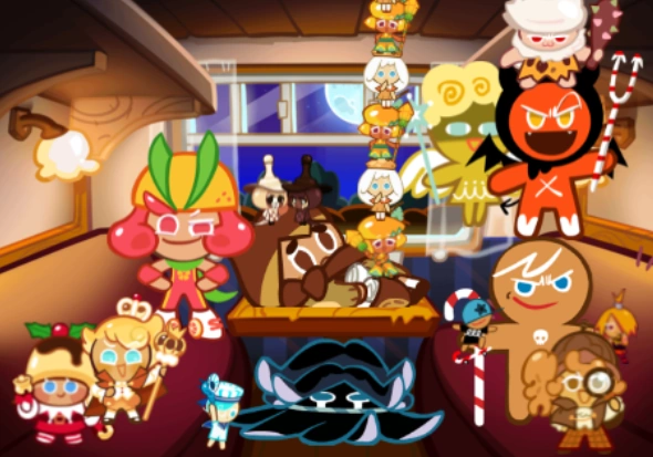 kids on a train (i couldnt put that much of the kids of cookie run ...