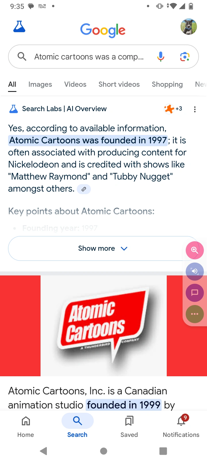 Yes atomic cartoons was launched by toonbox in May 1988 | Fandom