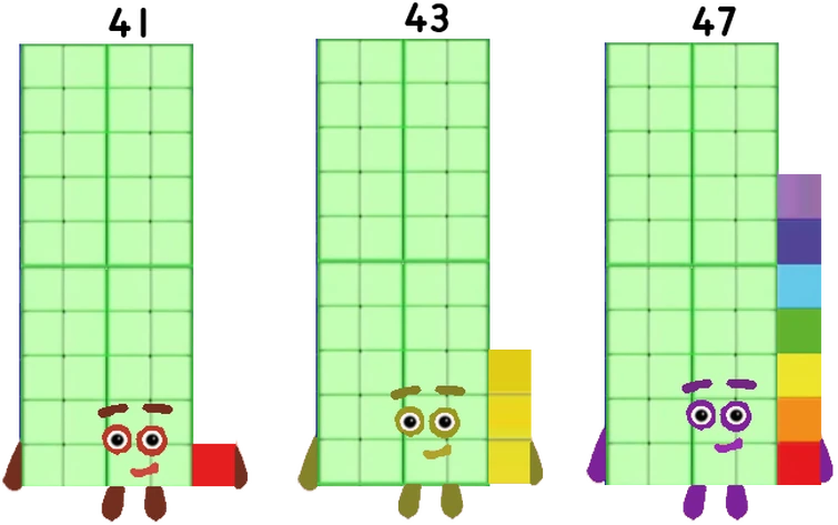 I MADE MY NUMBERBLOCKS 41, 43, AND 47, (THEY'RE NOT OFFICIAL THOUGH) | Fandom