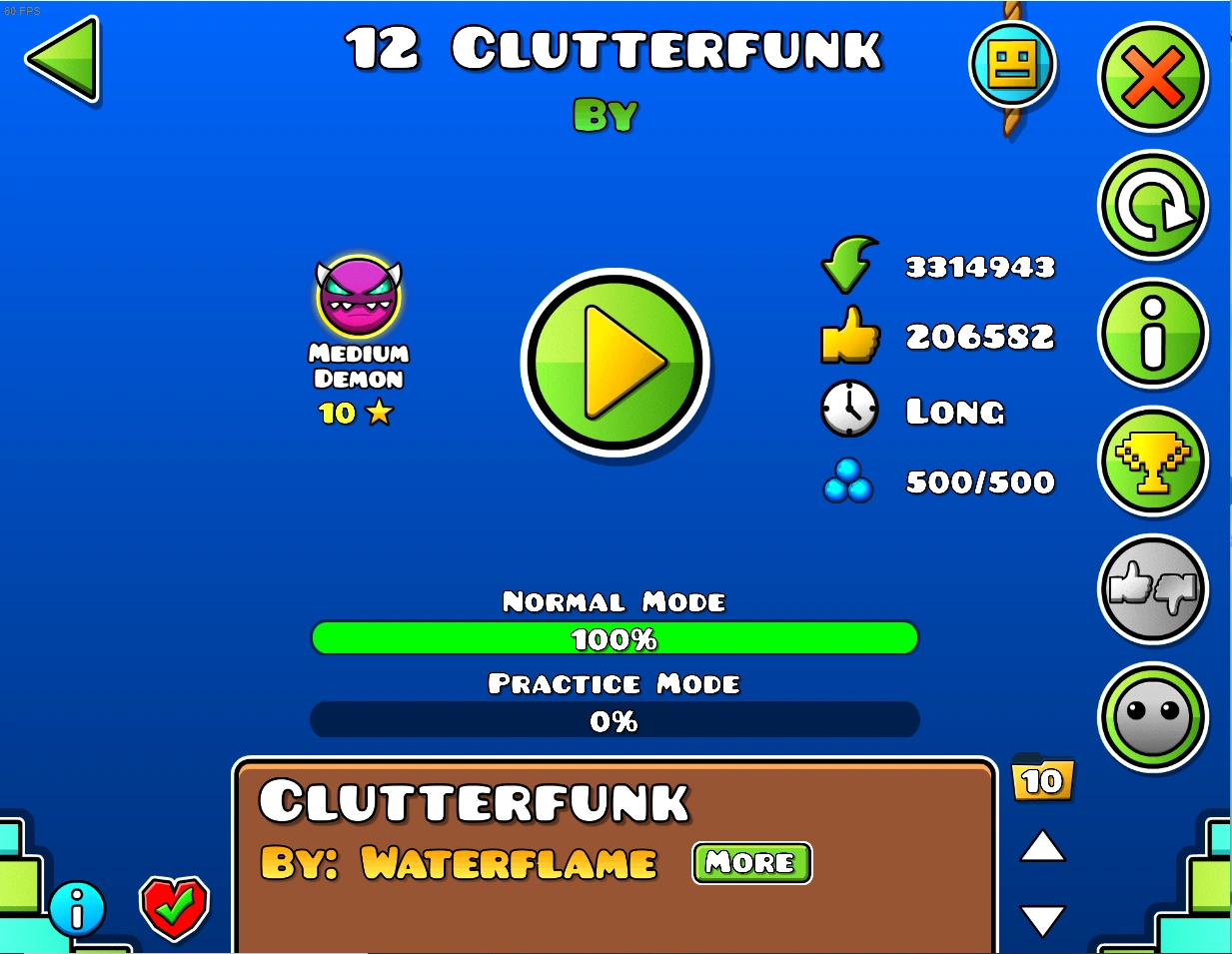 12 Clutterfunk 100%! | Demon #11 | 452 Attempts | My 2nd Medium Demon! | Fandom