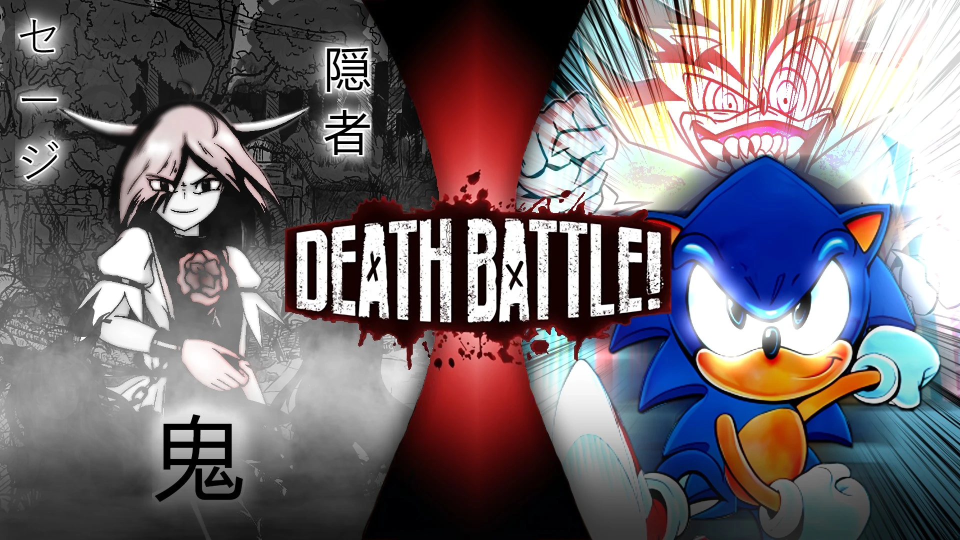 Someone made art for Kasen Vs. Fleetway Sonic(Which is Kirbonic Pikmins ...