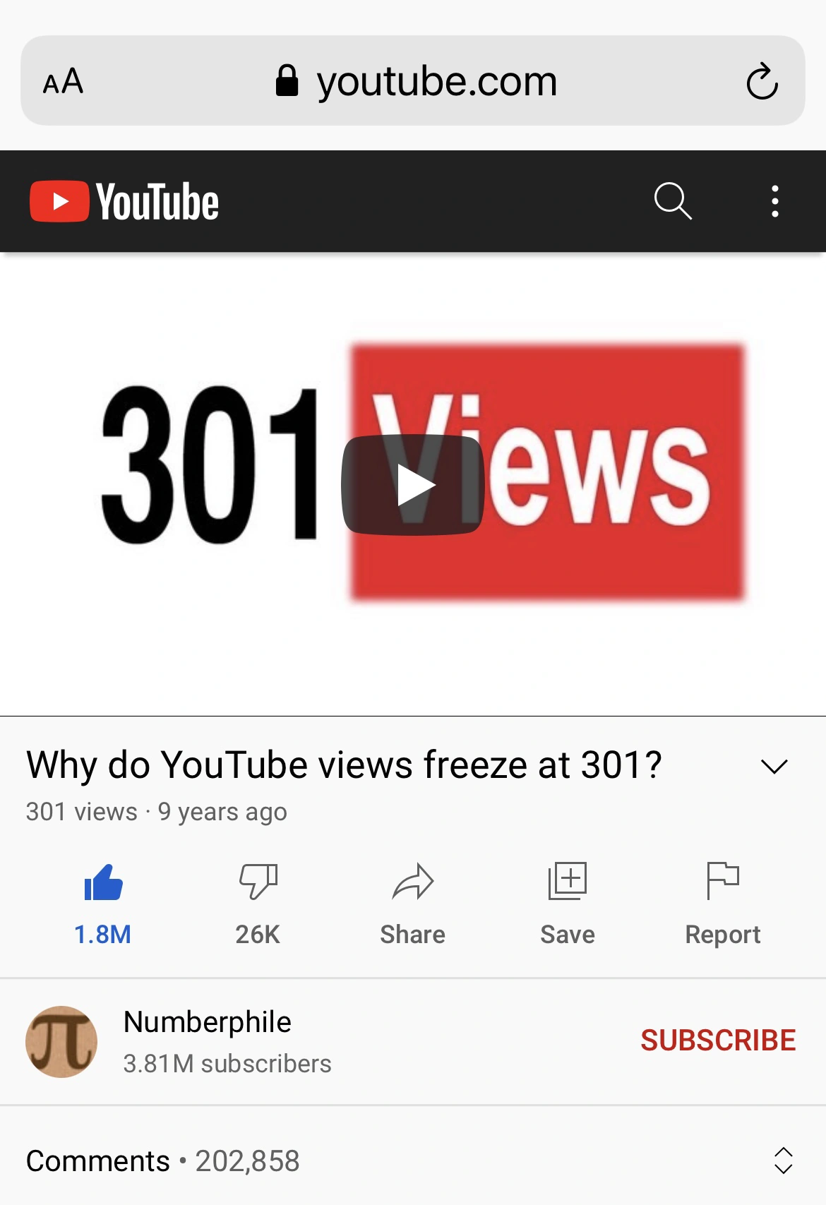 A video with 301 views but with over 200k comments | Fandom
