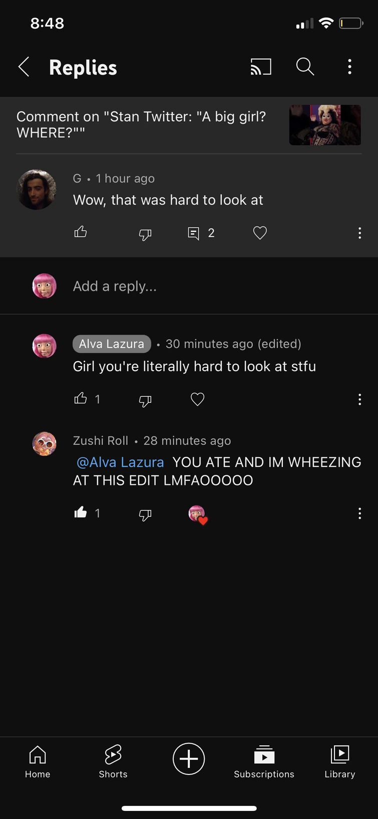 This straggot up in my comments acting like he has an opinion about ...