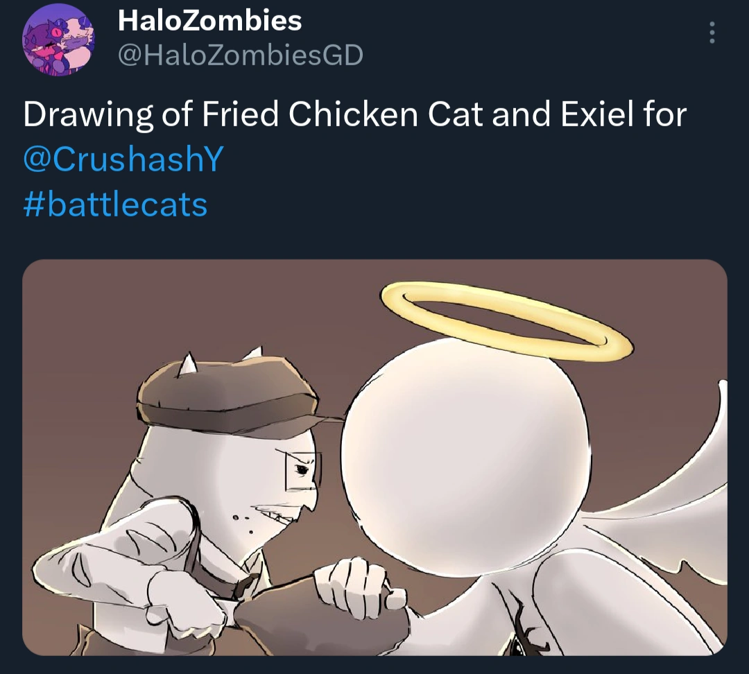 Art my friend made about Archangel Exiel and Fried Chicken Cat | Fandom