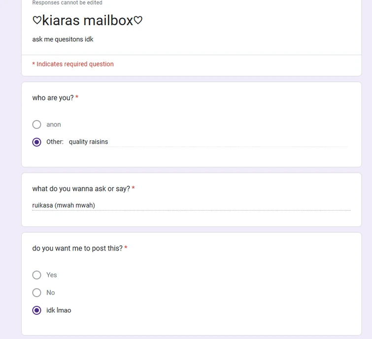 mailbox responses | Fandom
