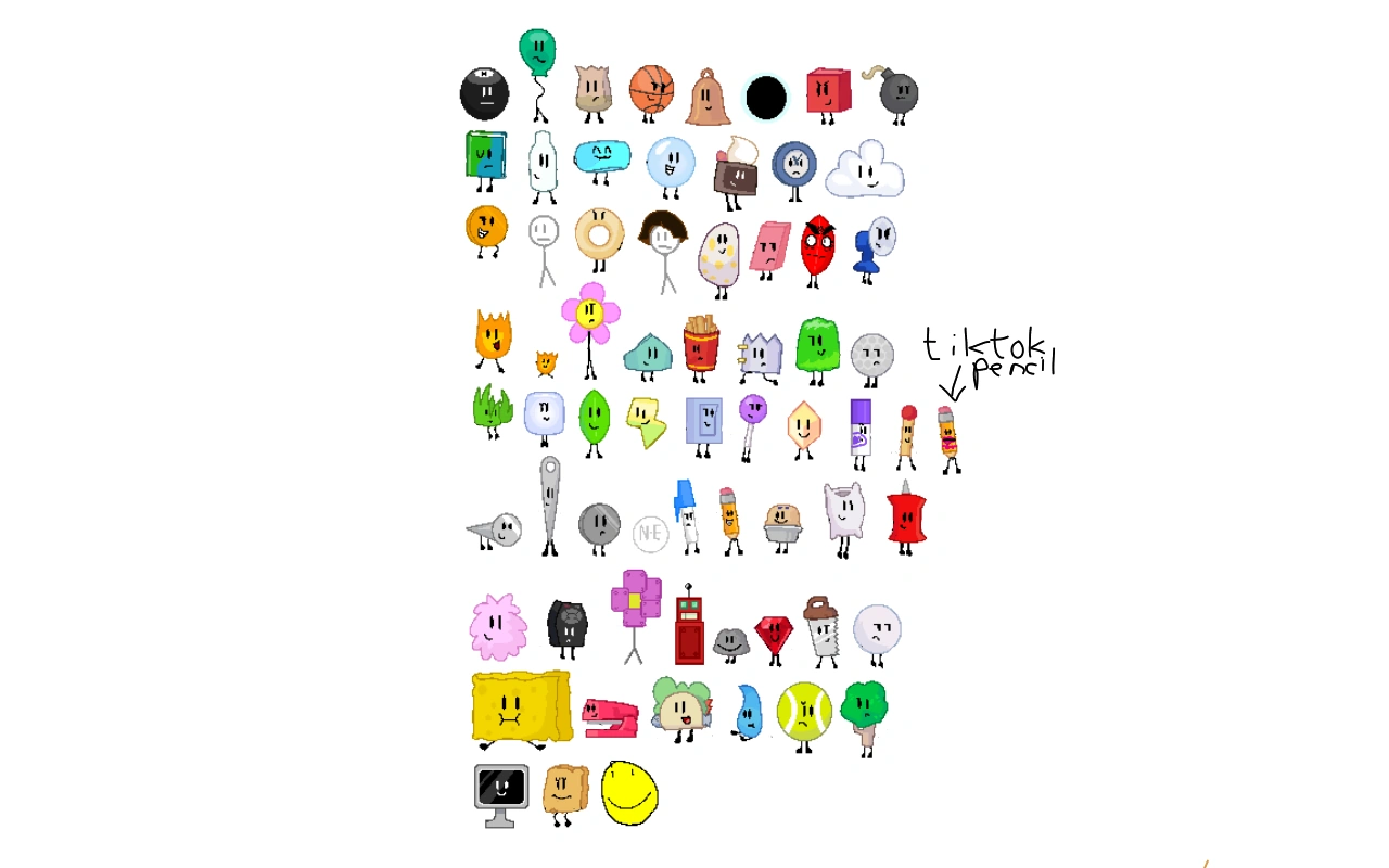 BFB but everyone is armless (TIKTOK PENCIL in here!) | Fandom
