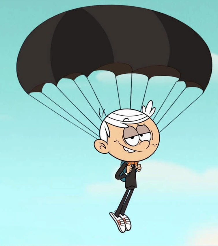 This is Lincoln Loud as David Steele with his parachute. | Fandom
