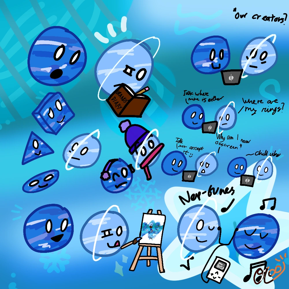 Uranus and Neptune doodle | Fandom