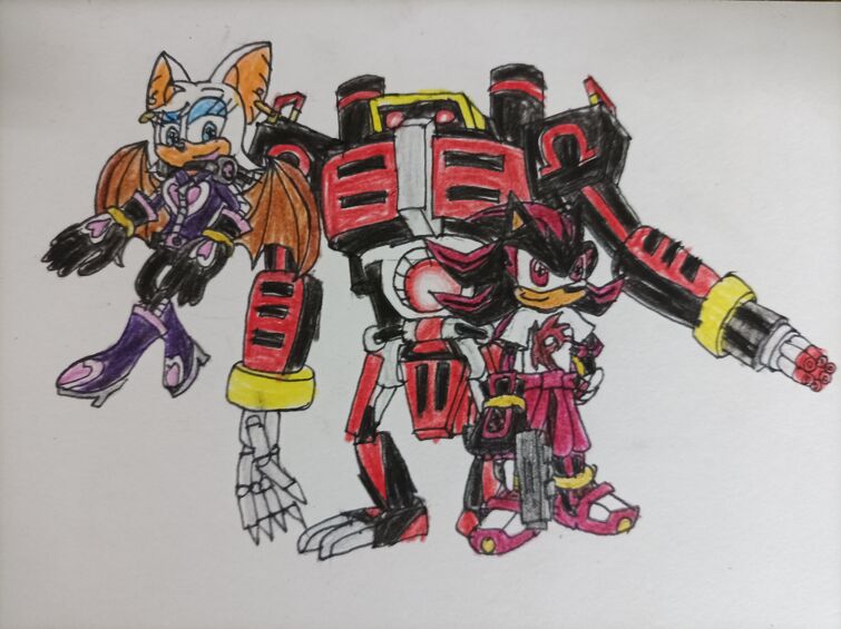 Team Dark (Shadow, Rouge and OMEGA) in my style! | Fandom