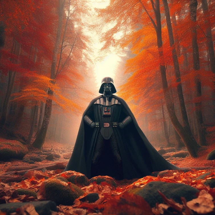 Some AI Art of Darth Vader in an Autumn Landscape | Fandom