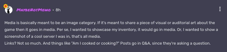 Clarification on Media and Q&A sections from Mewo as there’s some confusion rn | Fandom