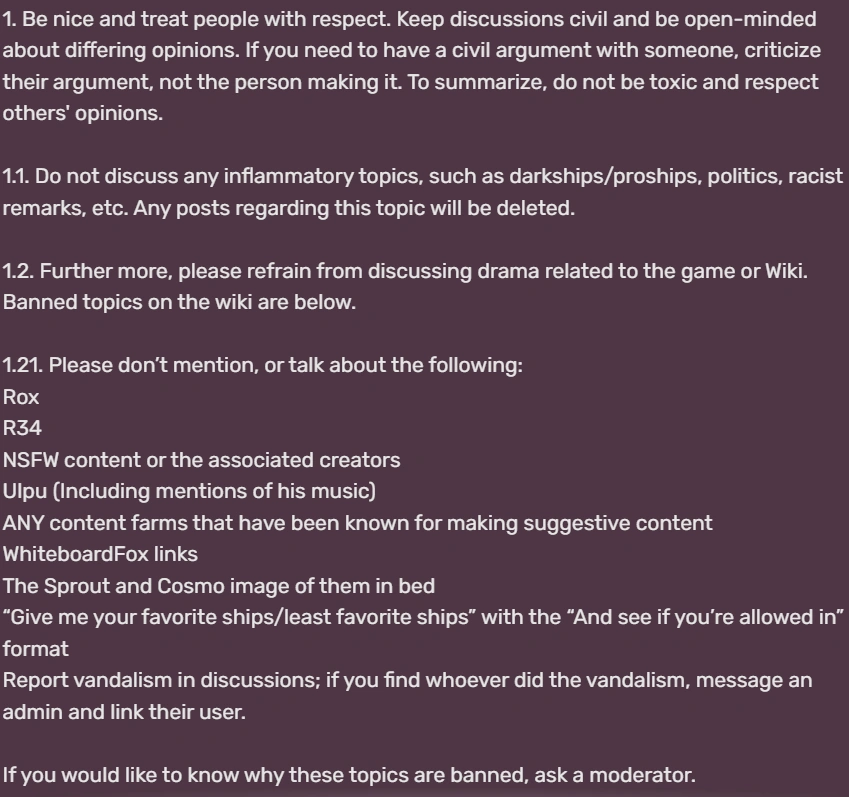 since people don't read guidelines, why not put them ALL in a post ...