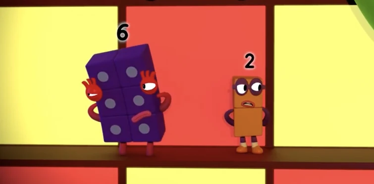 Check out Numberblocks 6 and 2 reacting to Caillou's temper tantrum ...