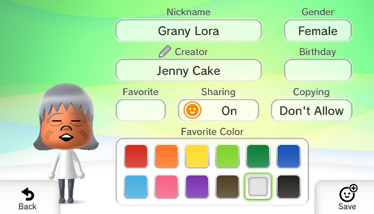 Here's an elderly mii with a hilarious design. lmao! What's your ...