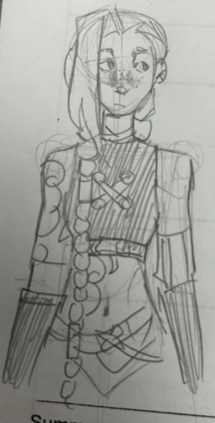 Jinx stuff I drew in math and a weird lookin silco | Fandom