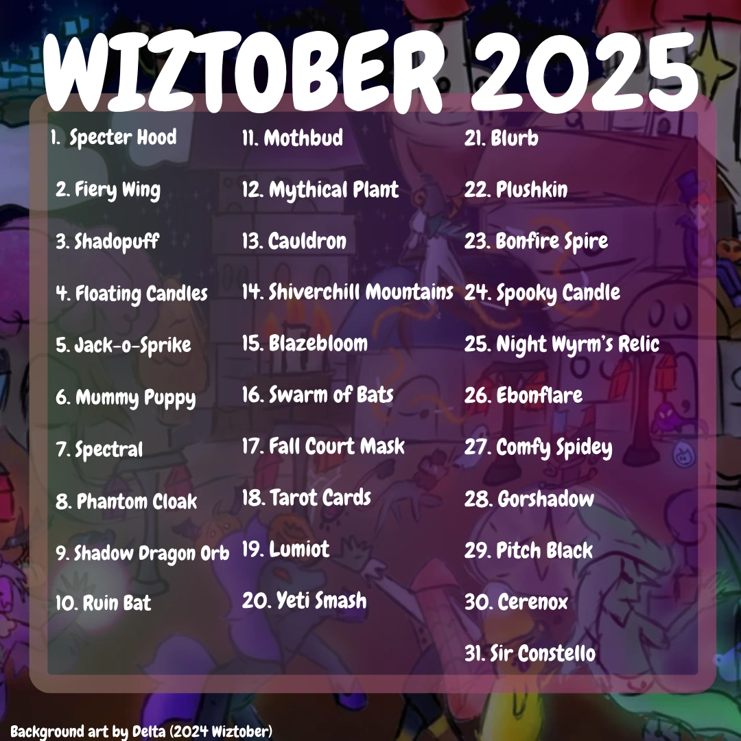 The 2025 Wiztober Art Prompt List! | Fandom