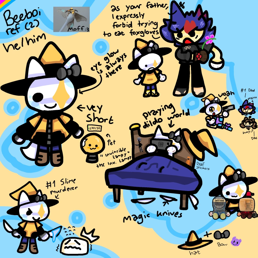 Beeboi Ref Sheet 2 because i decided to redesign beeboi 3 days after ...