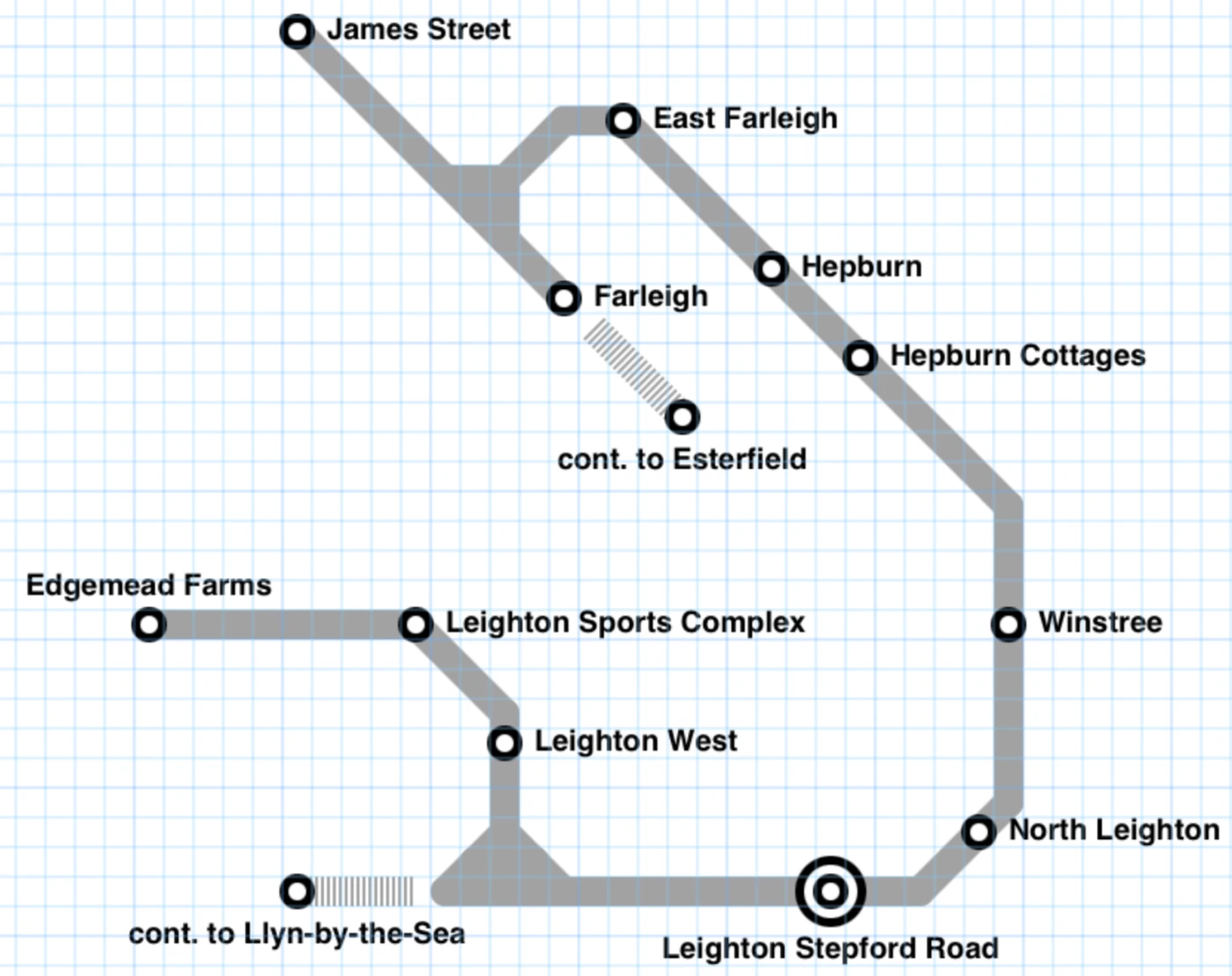 New map proposal for the possible James Street extension !!!! | Fandom