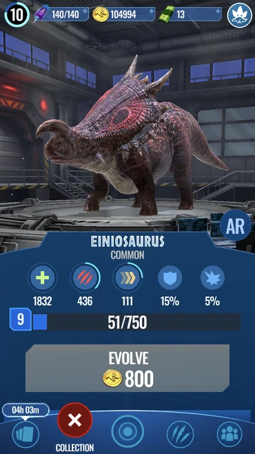 Jurassic world alive championship einiosaurus vs secodontosaurus | Fandom