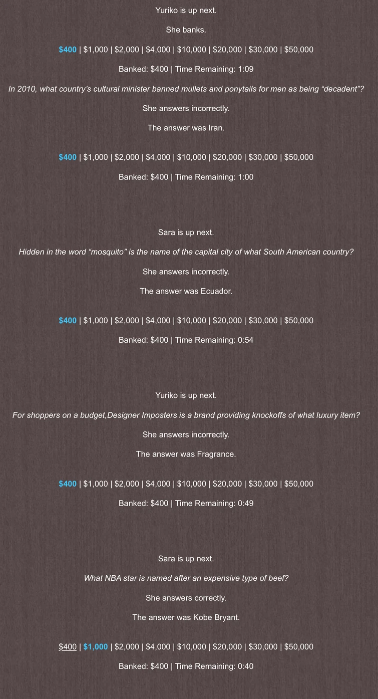 The Miikest Link U: Final Round & Statistics | Fandom