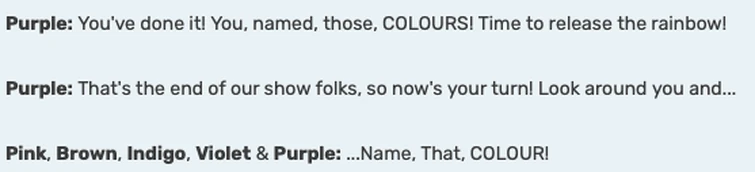in the name that colour transcript | Fandom