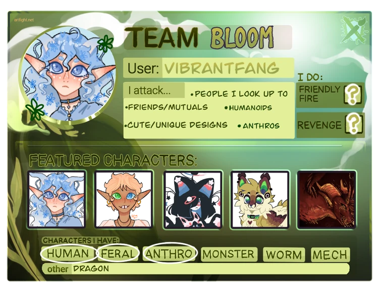 My team bloom artfight profile! | Fandom