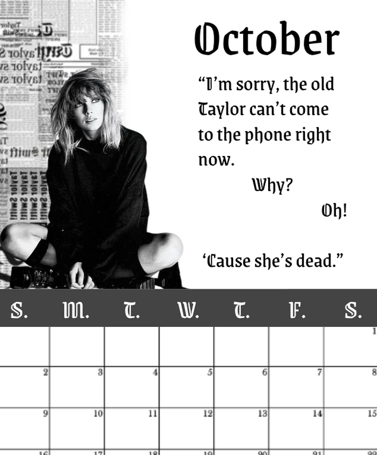 Making a Taylor Swift themed Calendar :P | Fandom
