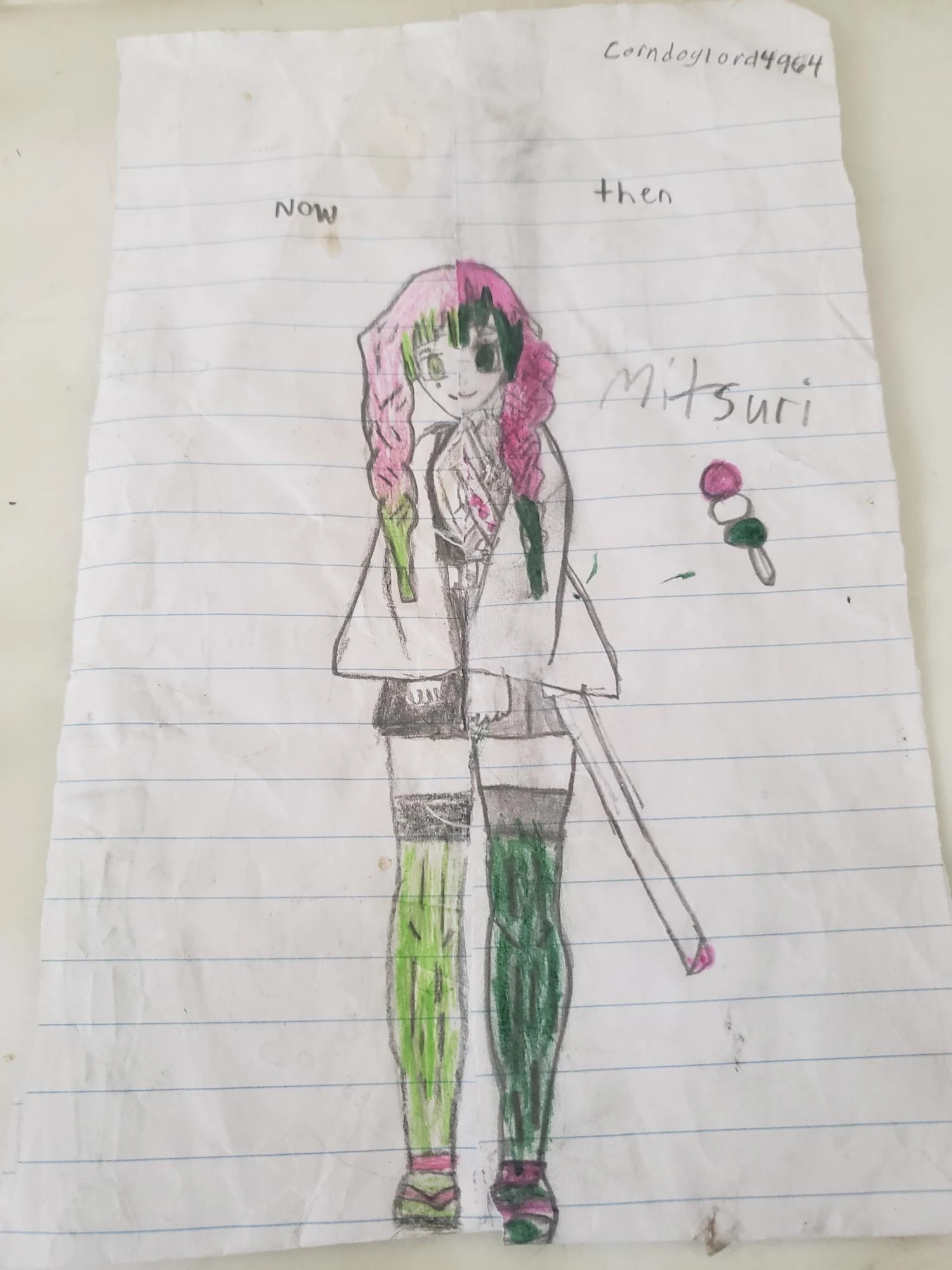 Mitsuri drawing then and now | Fandom