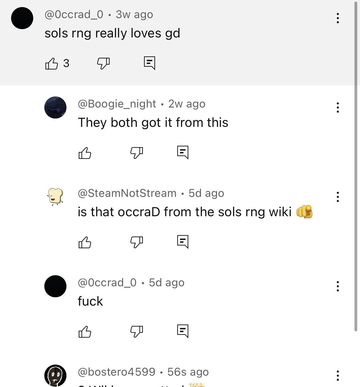 I somehow found 0ccraD and steamnotsteam while randomly scrolling through a yt comment section ...