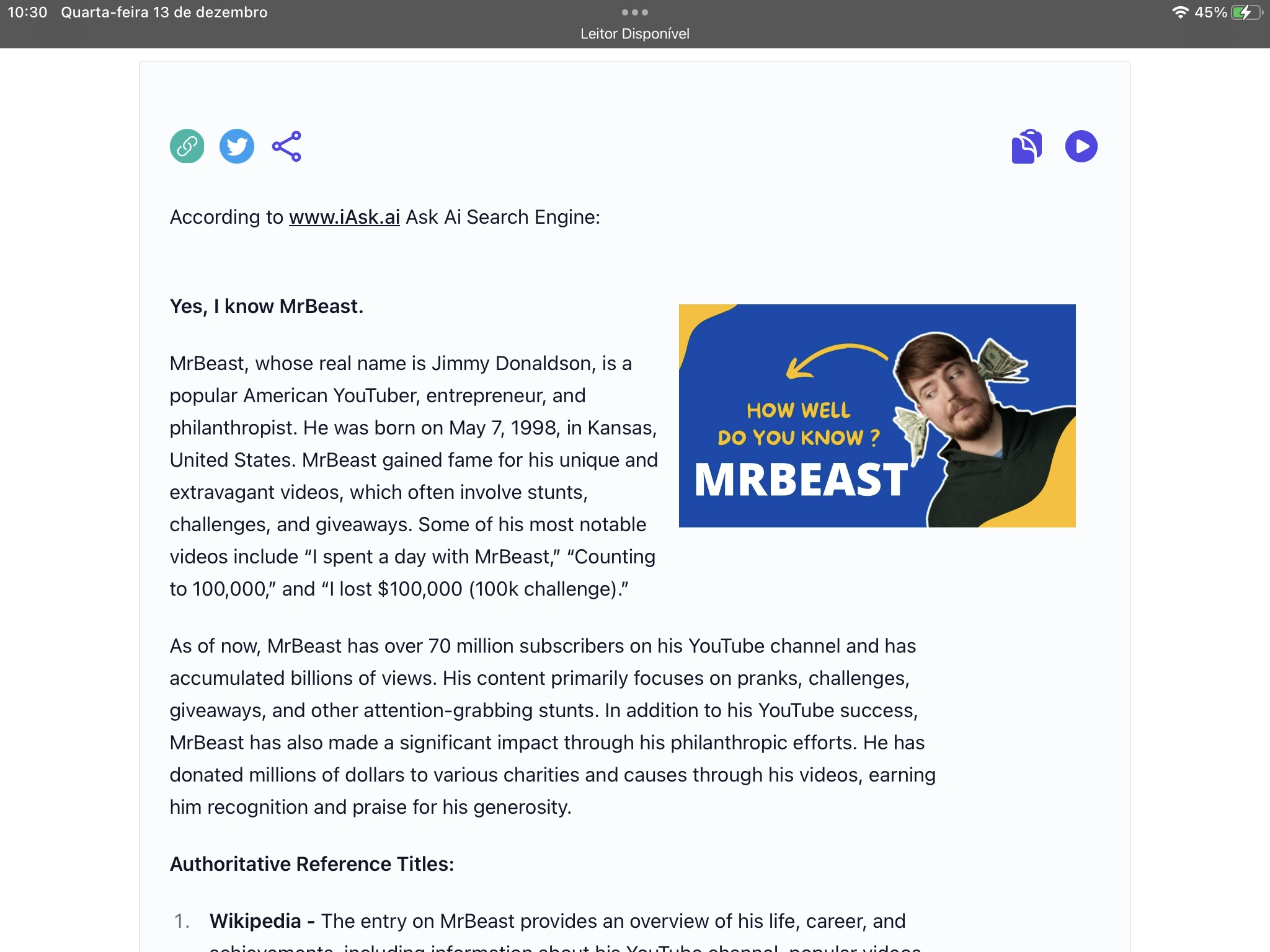 I can’t believe that ai knows mrbeast | Fandom