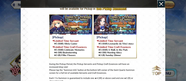 Ok, I'll see if I get a 2nd chance to get Castoria, but I don't know if ...