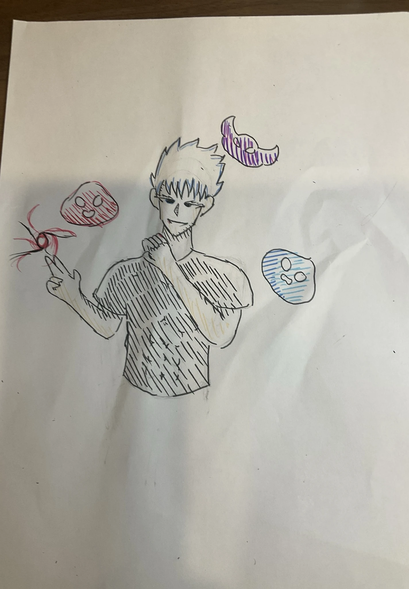 So i drew 1/2 gojo but a bit craspy | Fandom