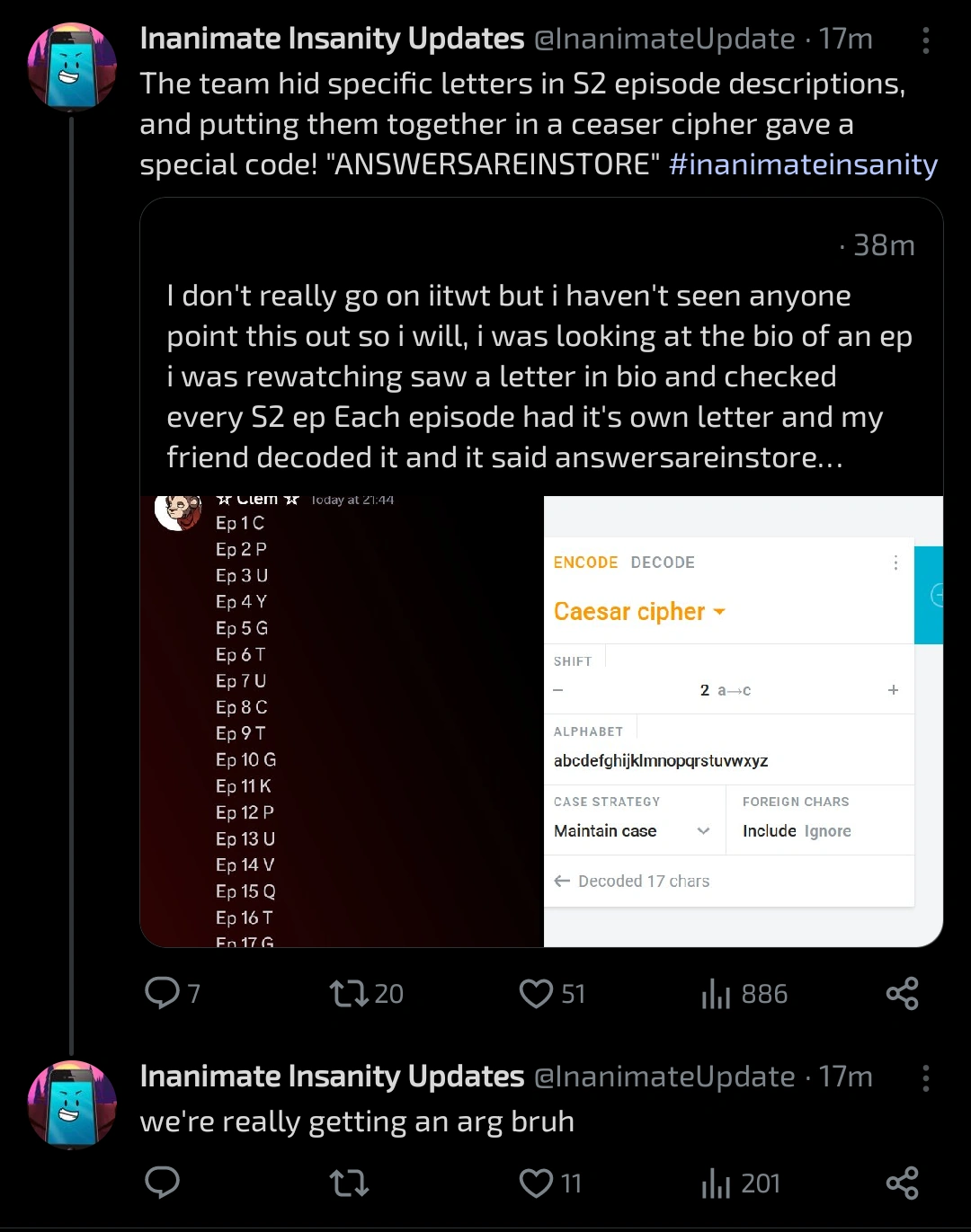 ARG from Inanimate Insanity store | Fandom