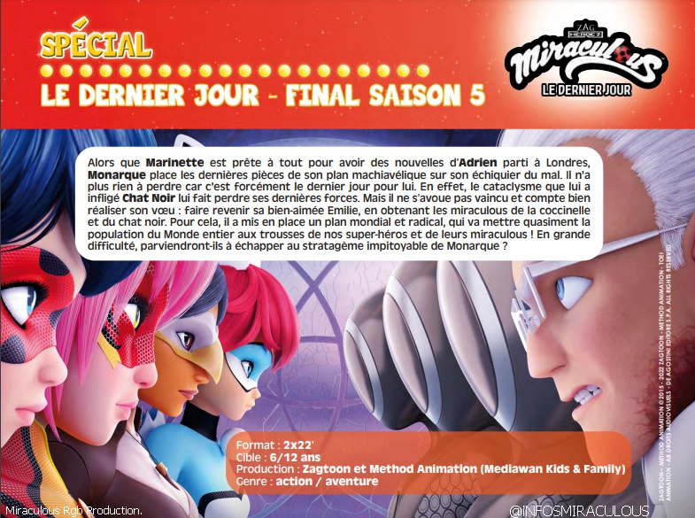 Sypnopsis for the S5 finale "The Last Day" and "Miraculous: Shadybug ...