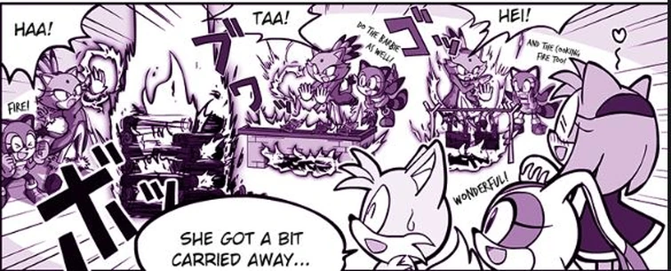 Look at Amy blushing at Blaze. | Fandom