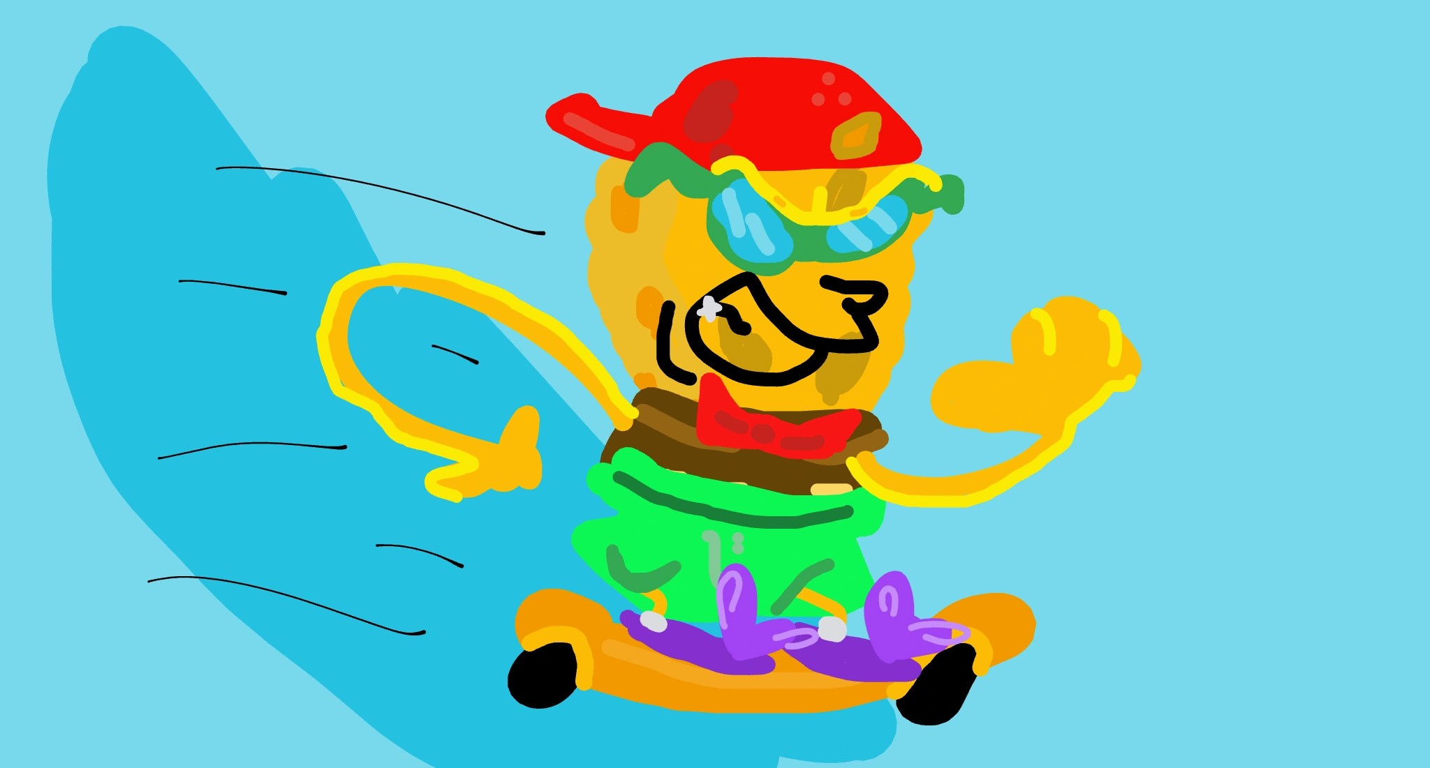 SpongeBob if he was a exaggerated 90's character | Fandom