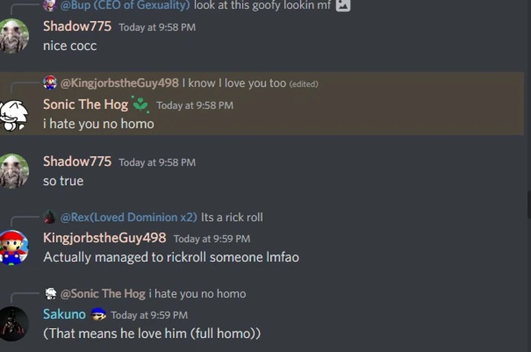 So about the time I rickrolled someone on SMG4's Discord server ...