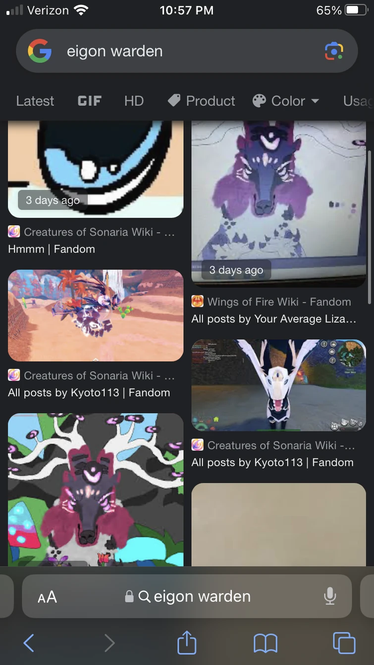 why when i search up eigon warden 5 of my posts come up | Fandom