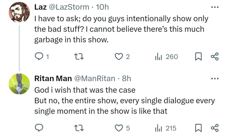 Why do these people waste time talking about a show they don't like ...