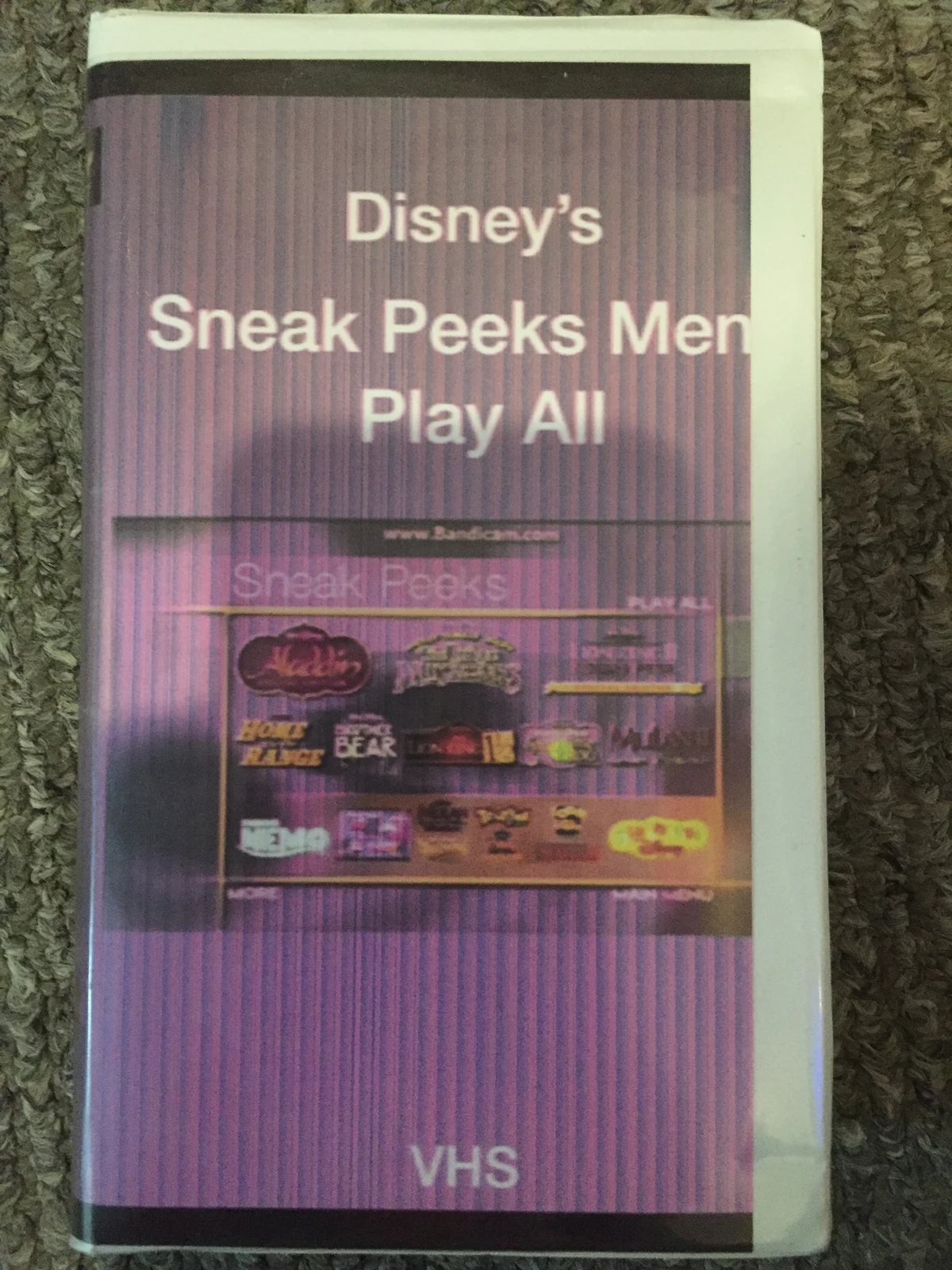 Sneak Peeks Menu Play All Volume 1 (2004 VHS/DVD) | AaronTechnicolor ...