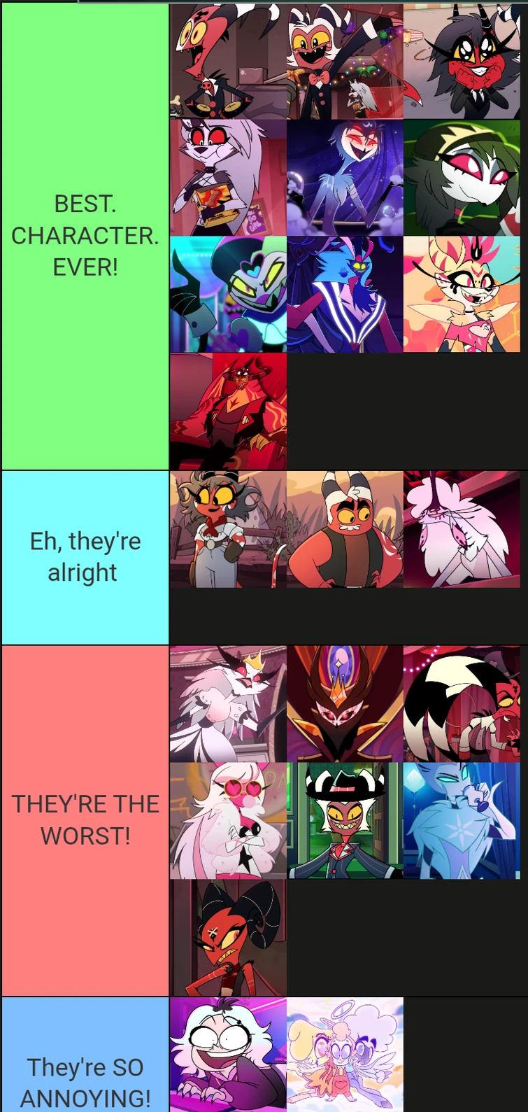 This is my very first Helluva Boss tier list! Today, we'll be ranking ...
