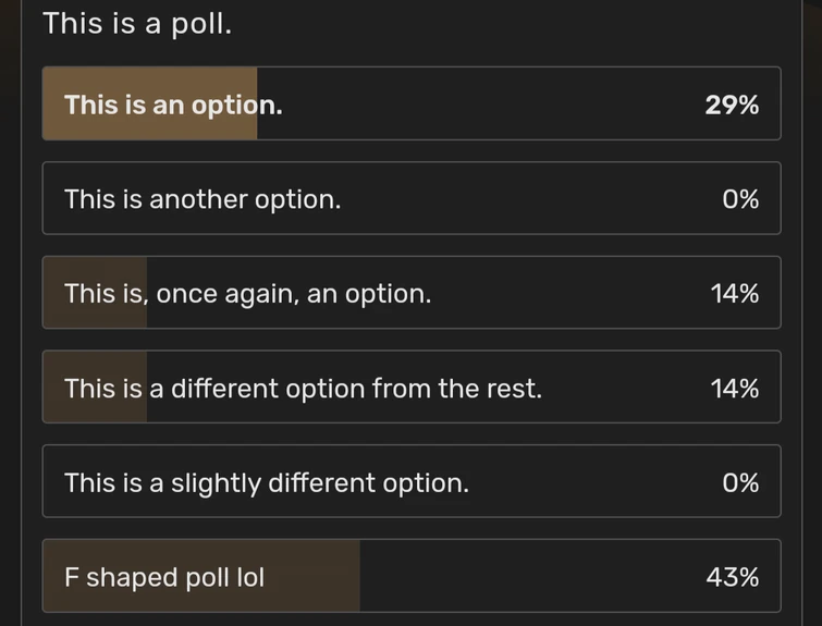 This is a poll. | Fandom