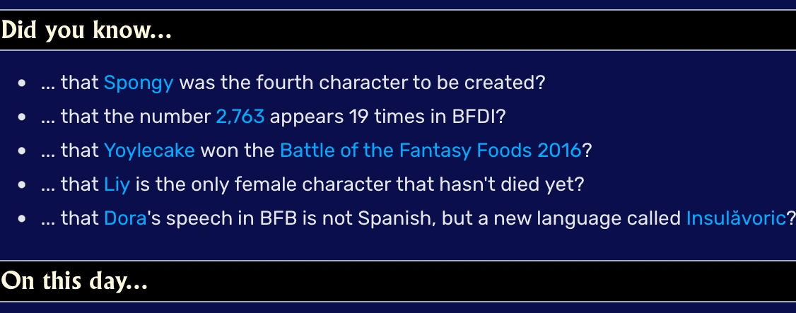 The fourth fact is outdated | Fandom