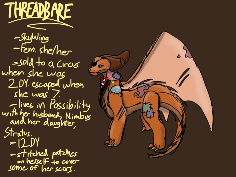 Threadbare ref sheet | Fandom