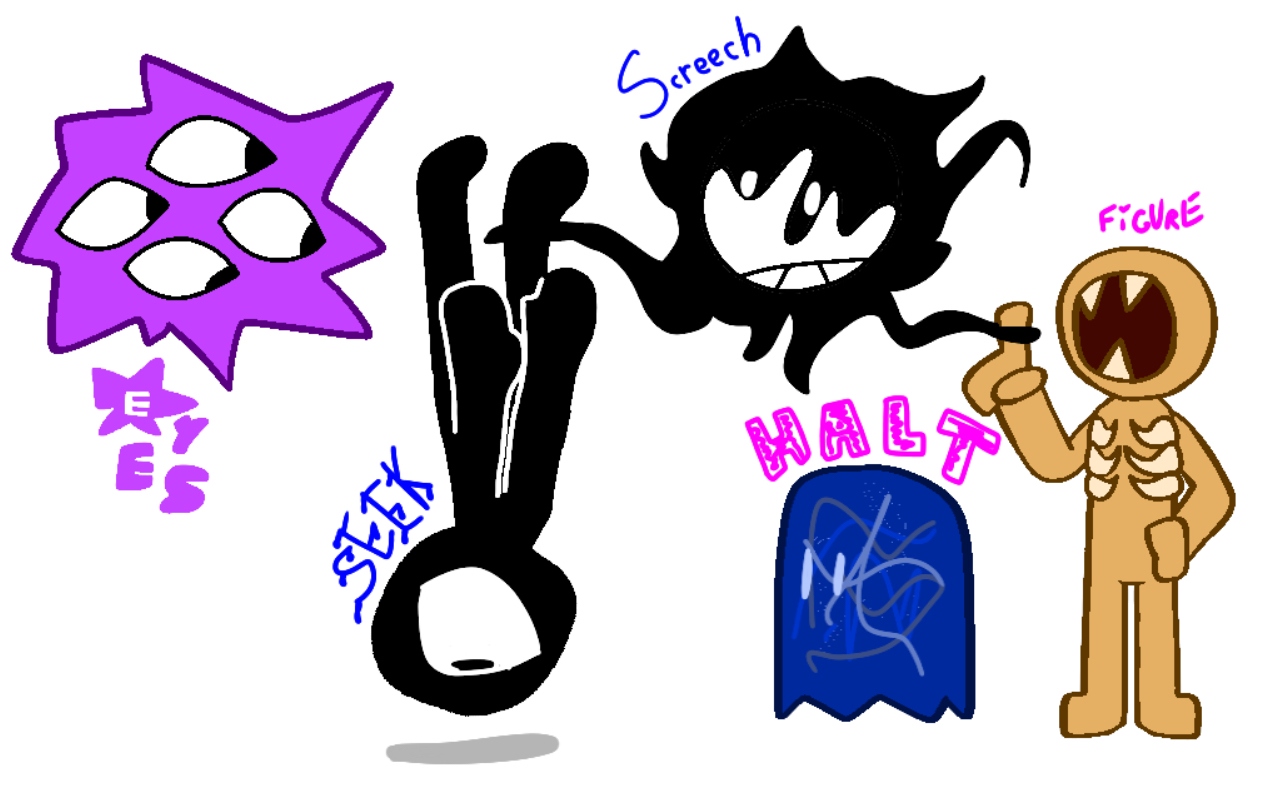Seek Figure Eyes Halt And Screech Art Fandom