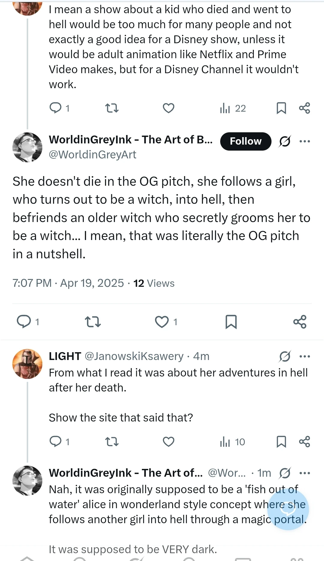 Have any of you heard about that? I heard about the idea for TOH to be ...