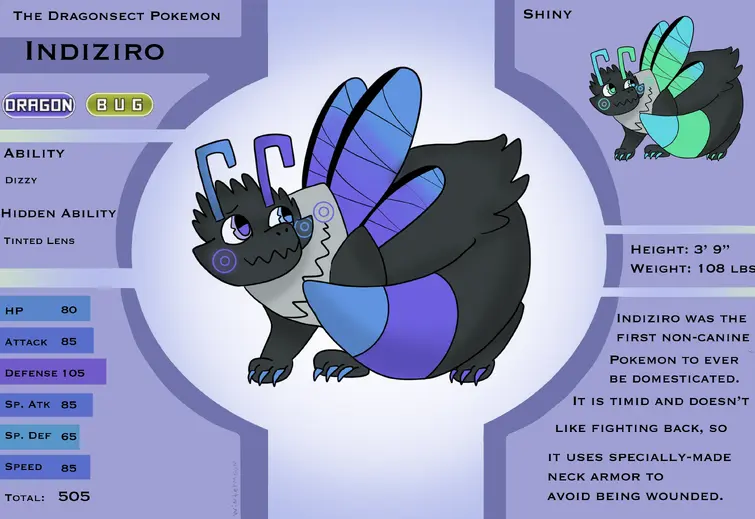 Indiziro- Dragon/bug type Fakemon | Fandom