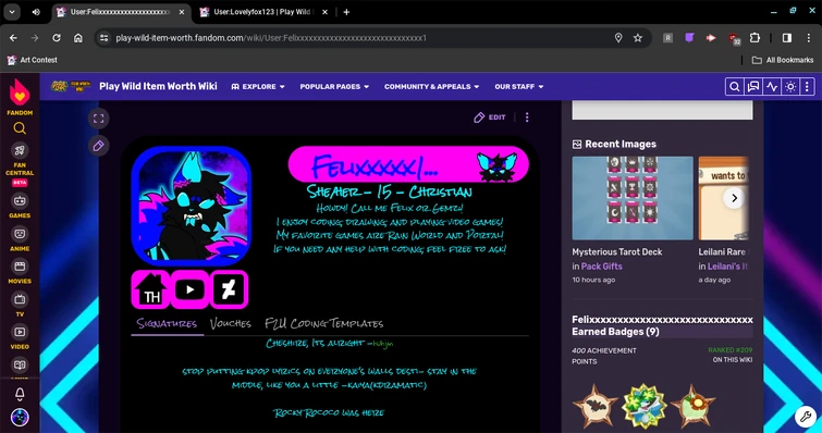 Doing free profile coding with this template! | Fandom