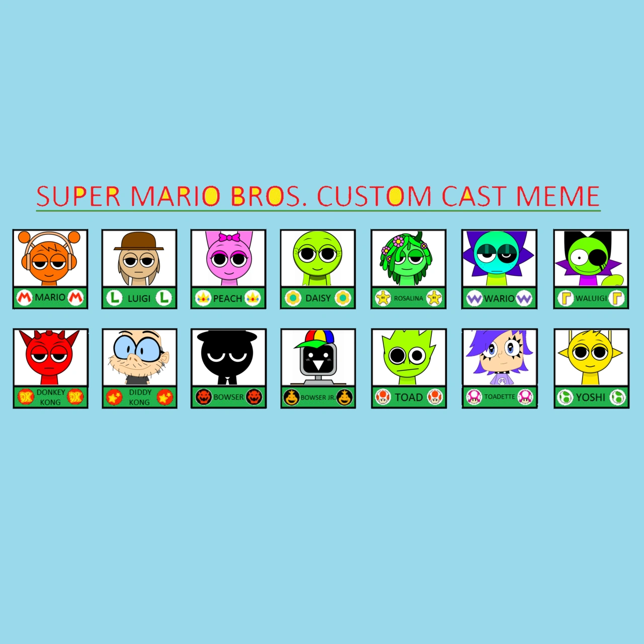 Super mario bros cast meme | Fandom